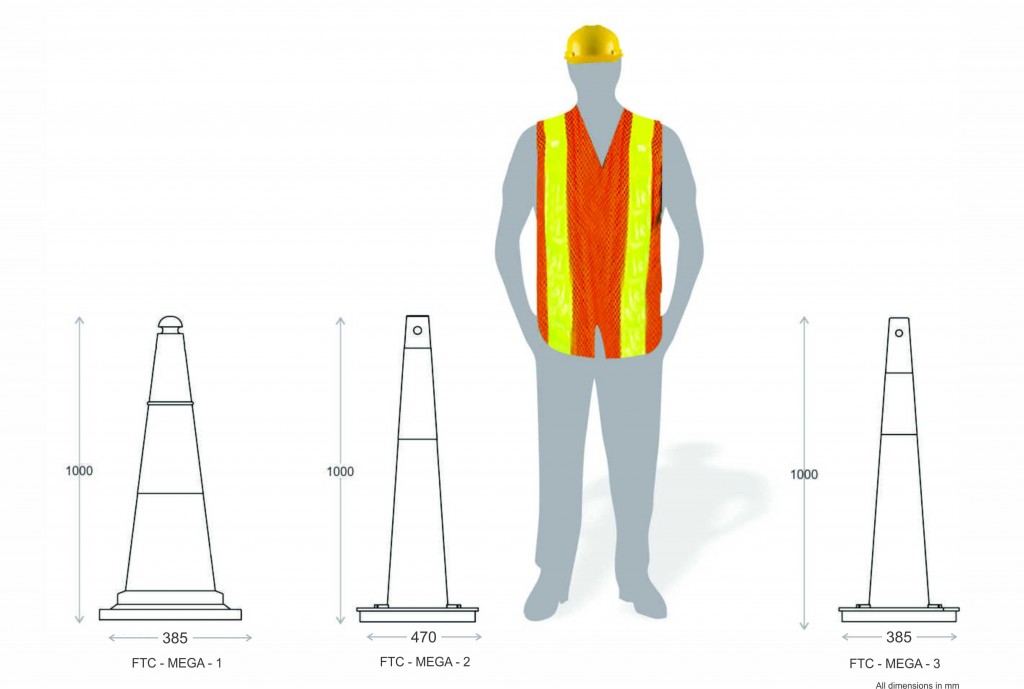 Traffic Cone (1 Meter Tall) - traffic safety